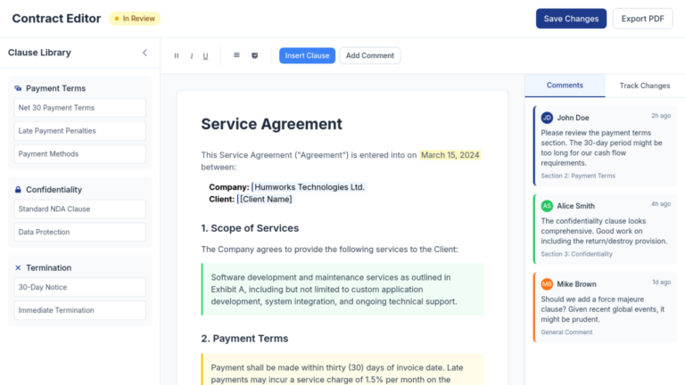 HUMWORKS Contract Management | End-to-End Contract Control.
